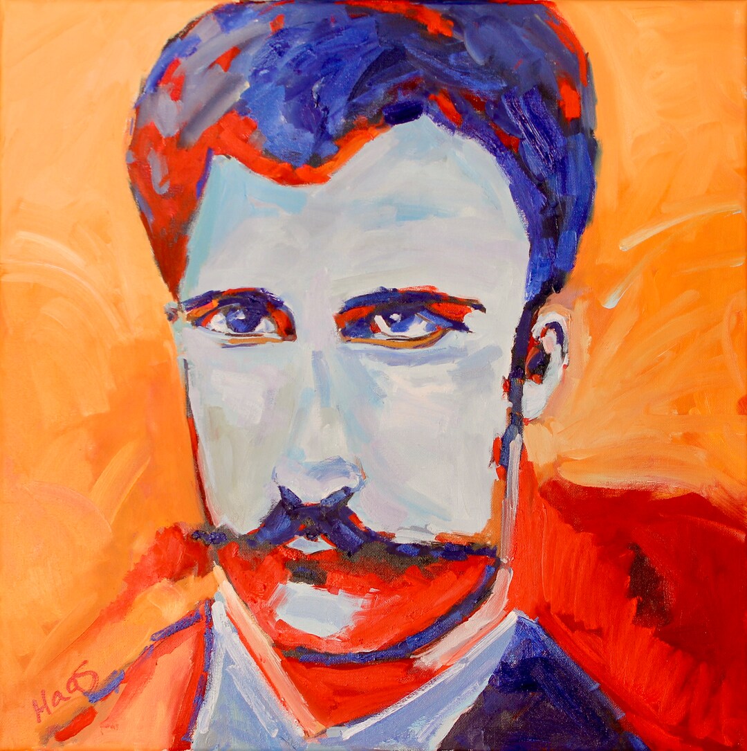 Original Oil Painting, POP ART PORTRAIT, Alexandre Levy, Brazilian ...