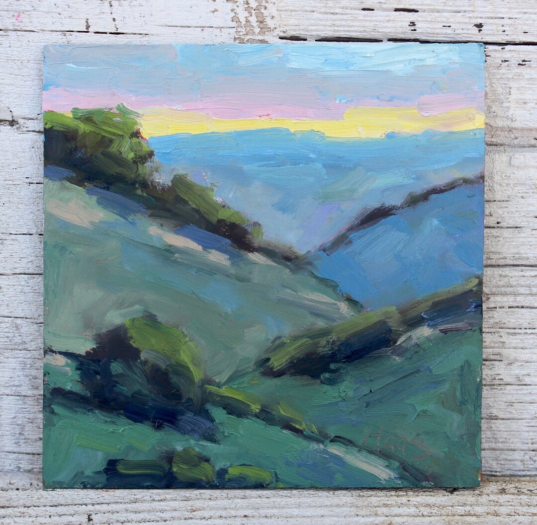 MOUNT DIABLO SUNSET, Original Oil Painting Landscape, Wall Decor Art - Etsy