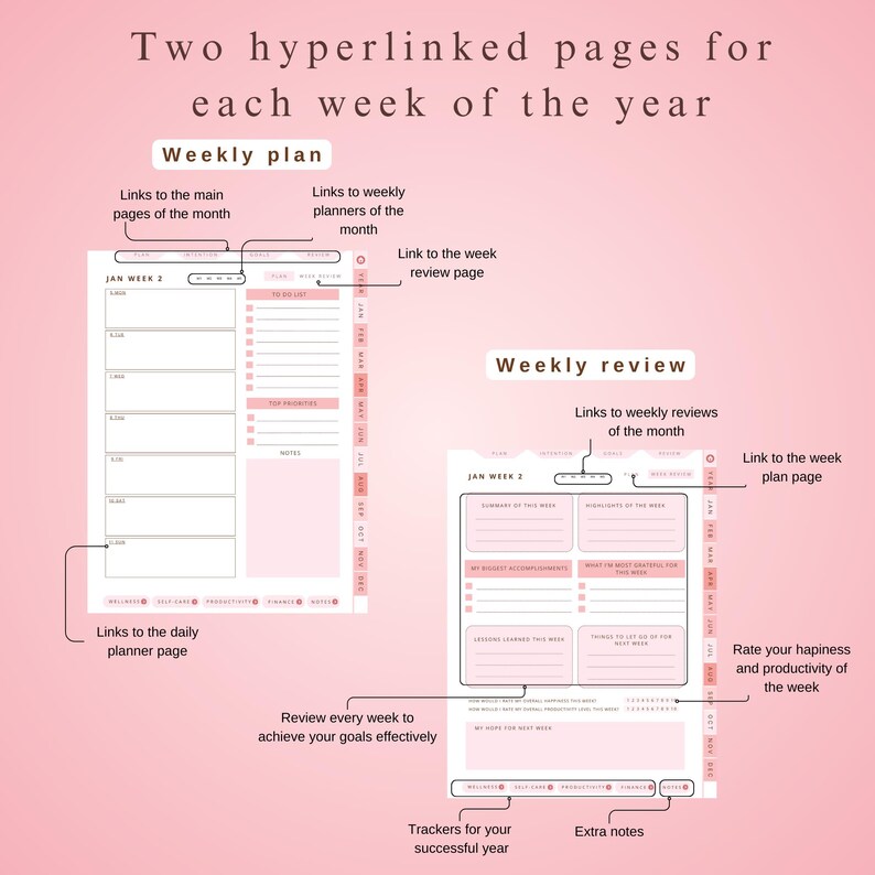 Simple Digital Planner | 2026 Planner | Minimalist Planner | Daily ...