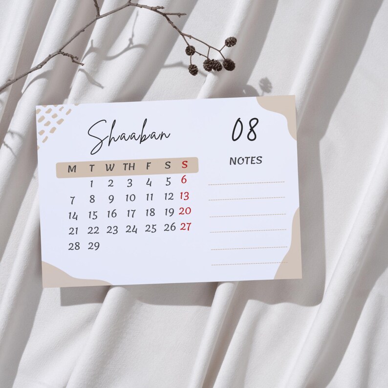 Hijri Calendar 1447: Islamic & Gregorian Dates, Printable PDF - Etsy