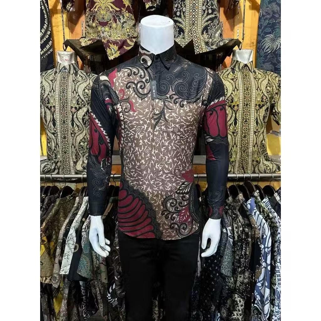 Men's Traditional Indonesia Batik Long Sleeve Premium - Etsy