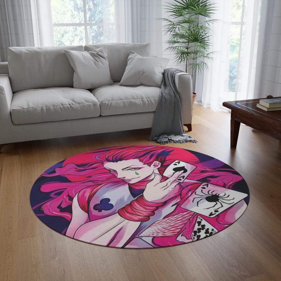 Hisoka Round Rug, Anime Fan Home Decor, Circle Area Carpet, Gon Freecss ...