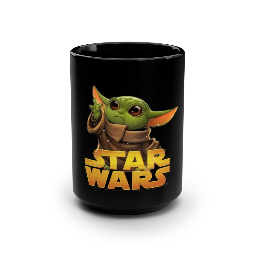 Cute Baby Yoda Mug, 15oz Star Wars Coffee Cup, Mandalorian Tea Mug ...