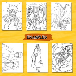 130 Pages Naruto Coloring Book Coloring Pages for Kids Digital Download ...