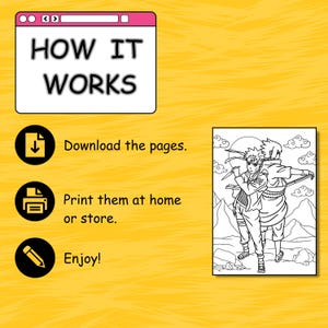 130 Pages Naruto Coloring Book Coloring Pages for Kids Digital Download ...