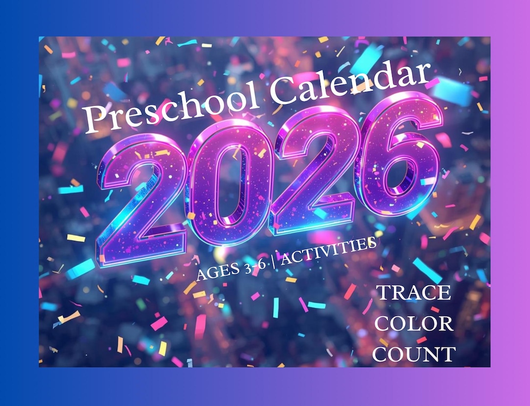 2026 Kids Activity Calendar Printable | Preschool Learning Calendar ...