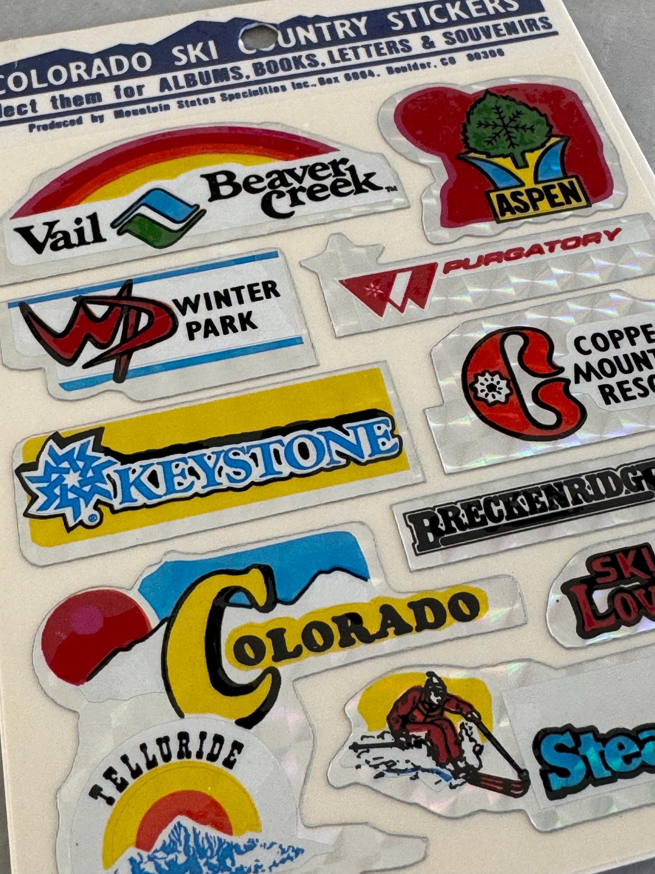Vintage Colorado Ski Country Stickers - Etsy