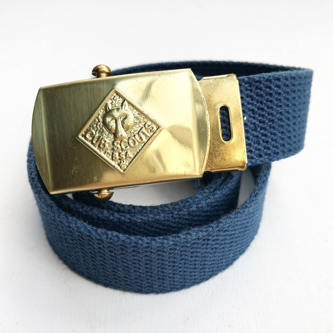 Vintage Cub Scouts Belt With Brass Buckle (small) - Etsy