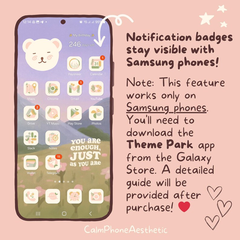 Android App Icons Phone Cute Theme Pastel Pink Icons Neutral Colors ...