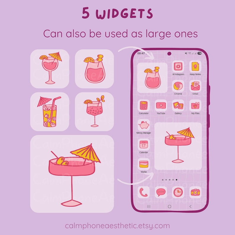 Pink App Icons Set: 275 Cute Aesthetic Icons (digital Download) - Etsy