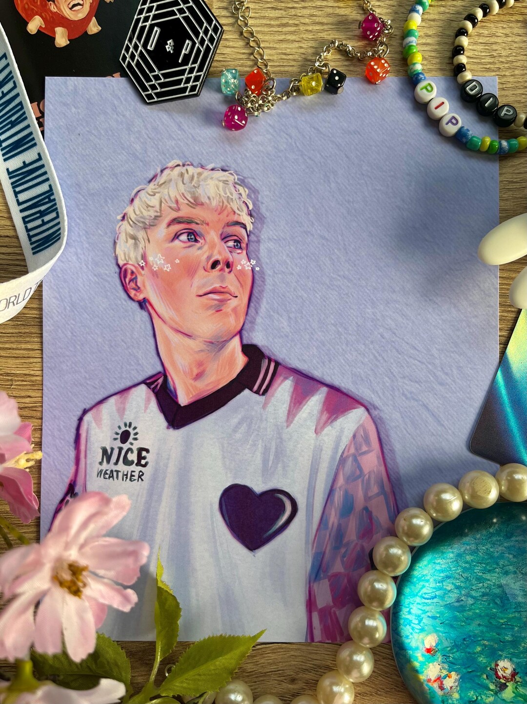 Amazingphil Phanart Print A5 - Cute Phil Lester Purple Digital Fanart ...