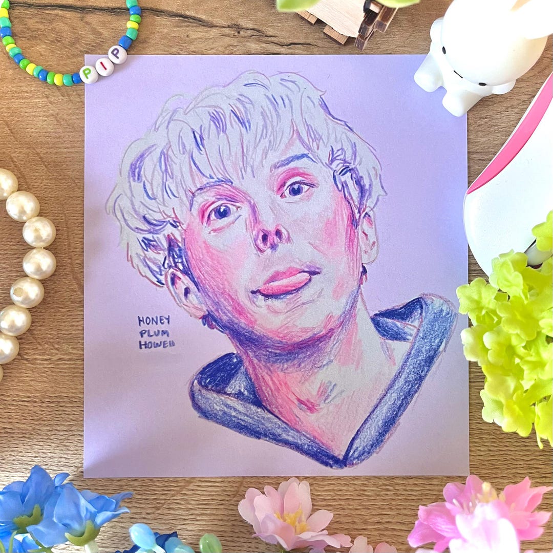 Amazingphil Phanart Print A5 - Cute Phil Lester Square Purple Digital ...