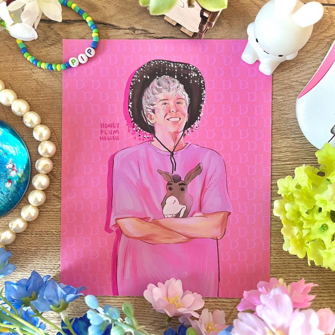 Amazingphil Phanart Print A5 - Cute Phil Lester Donkey Shrek Digital ...