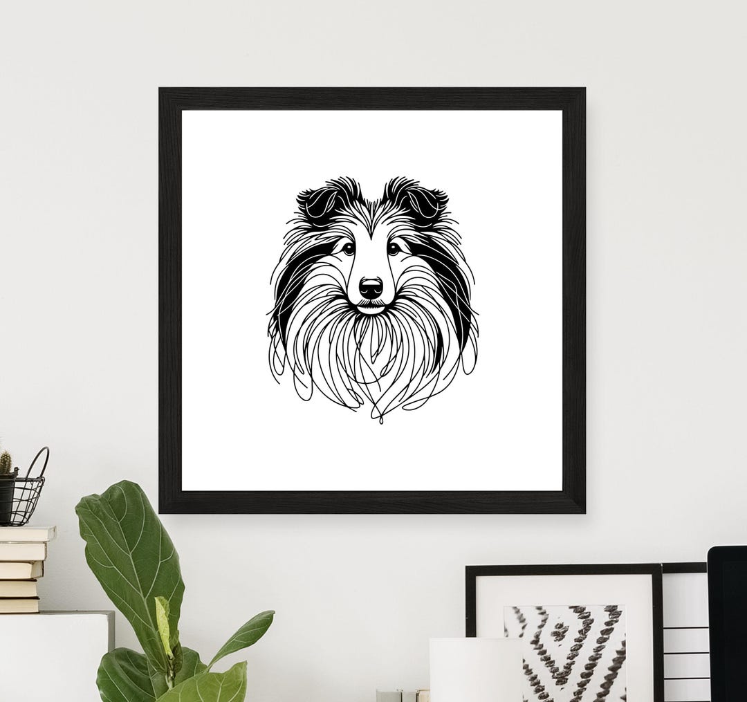 Sheltie Dog Square Poster, Matte Print Art, Home Wall Decor, Dog Lover ...