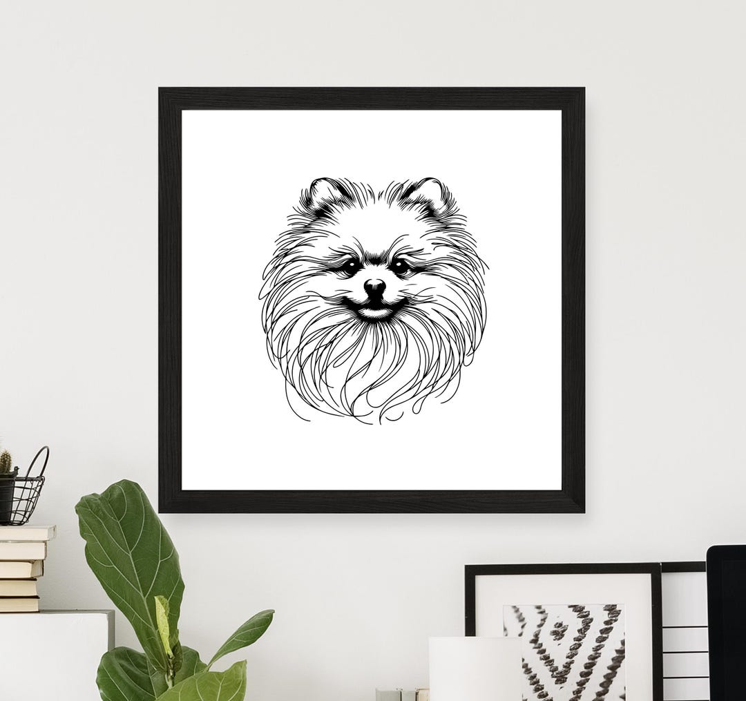 Pomeranian Dog Art, Square Matte Print, Home Decor - Etsy