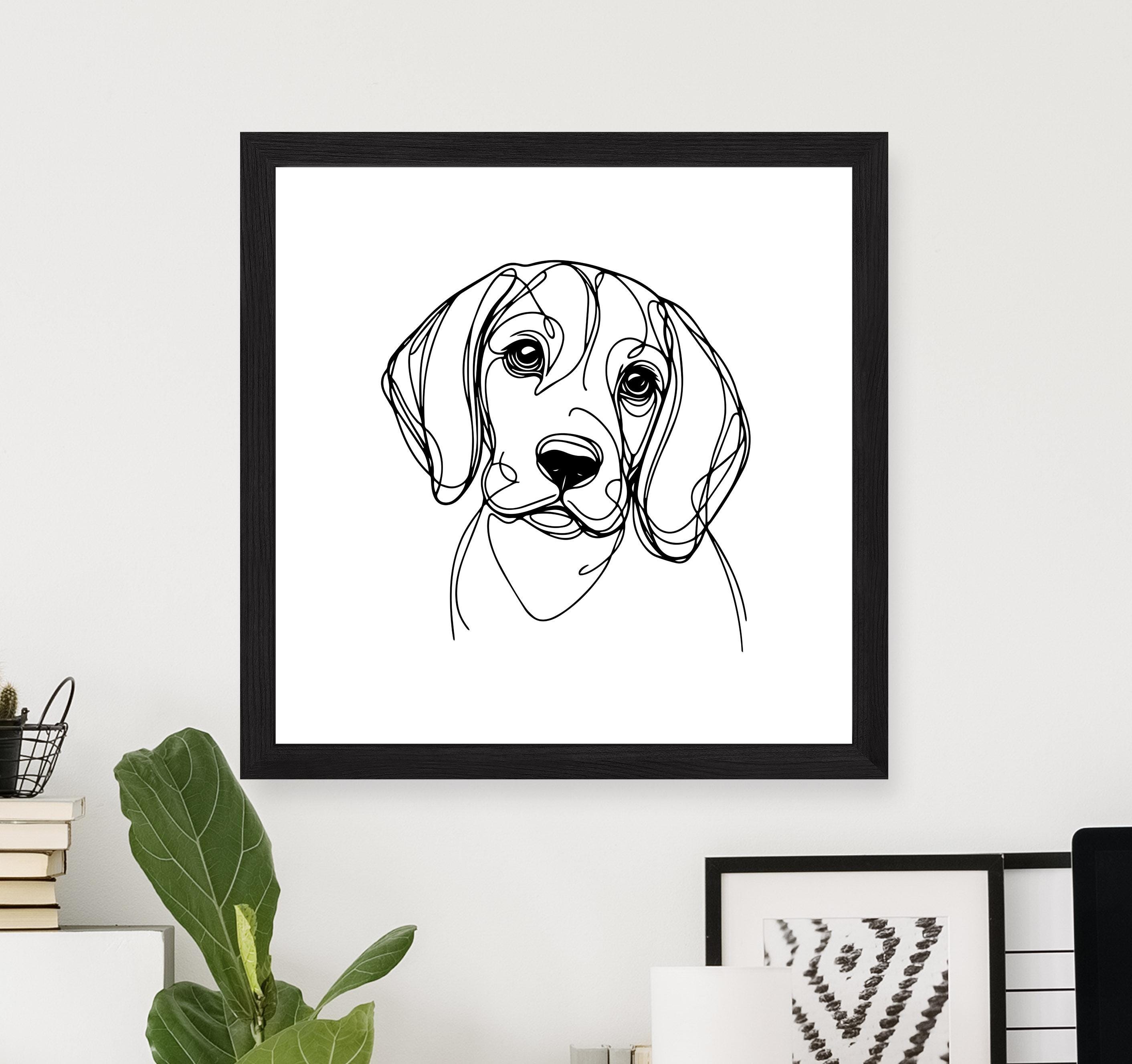 Beagle Dog Cute Square Poster Print - Matte Vertical Poster, Dog Lover ...