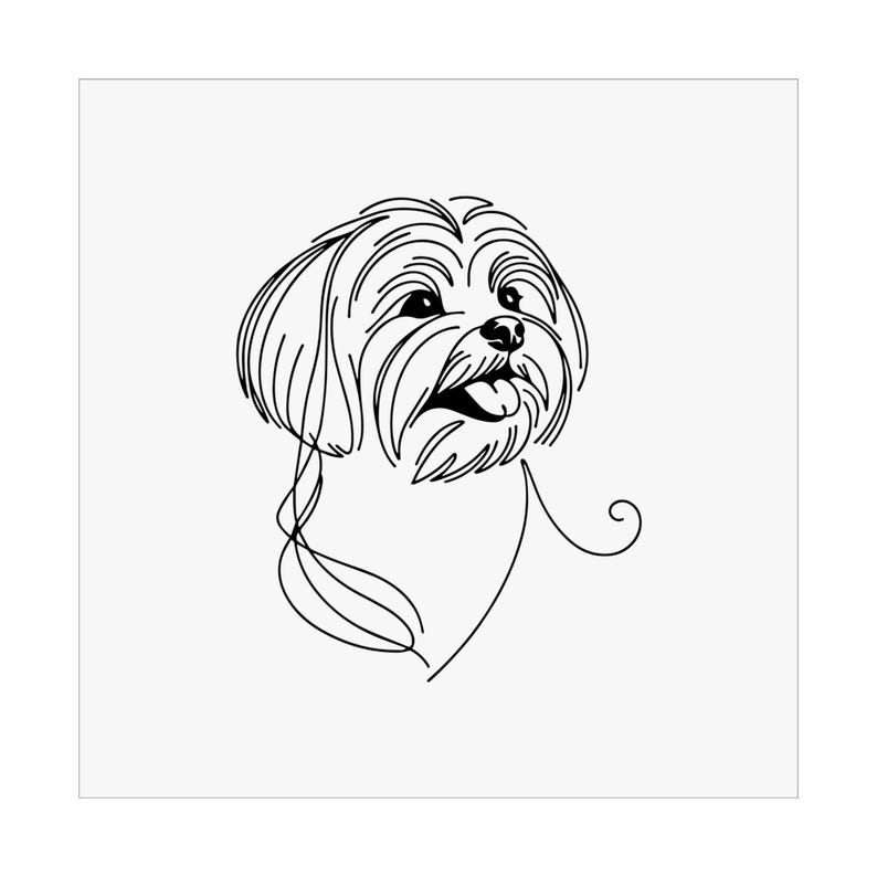 Maltese Square Poster, Matte Wall Art Print for Dog Lovers, Vertical ...