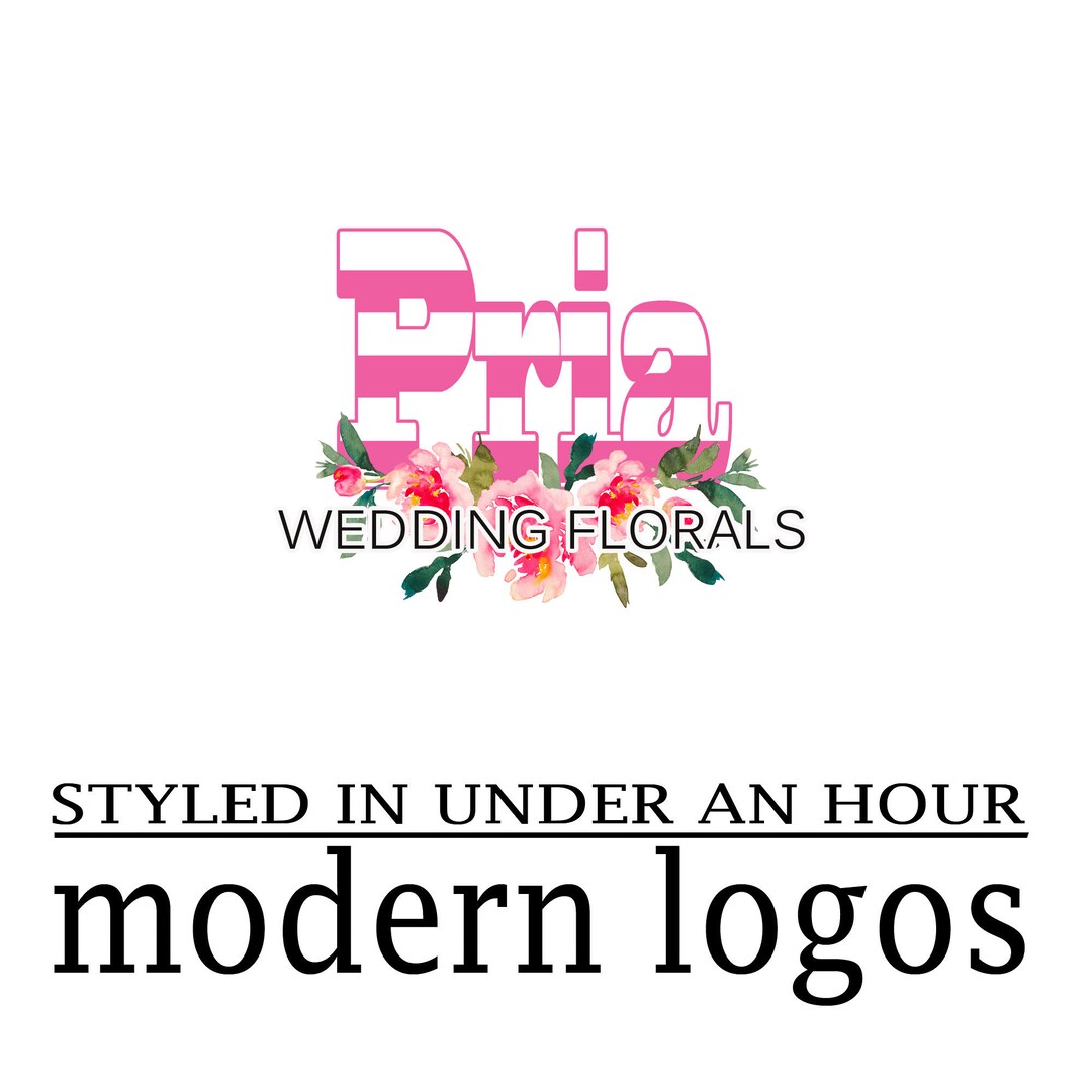 Custom Logo Design, Flower Shop Logo, Branding | Custom Graphic Design ...