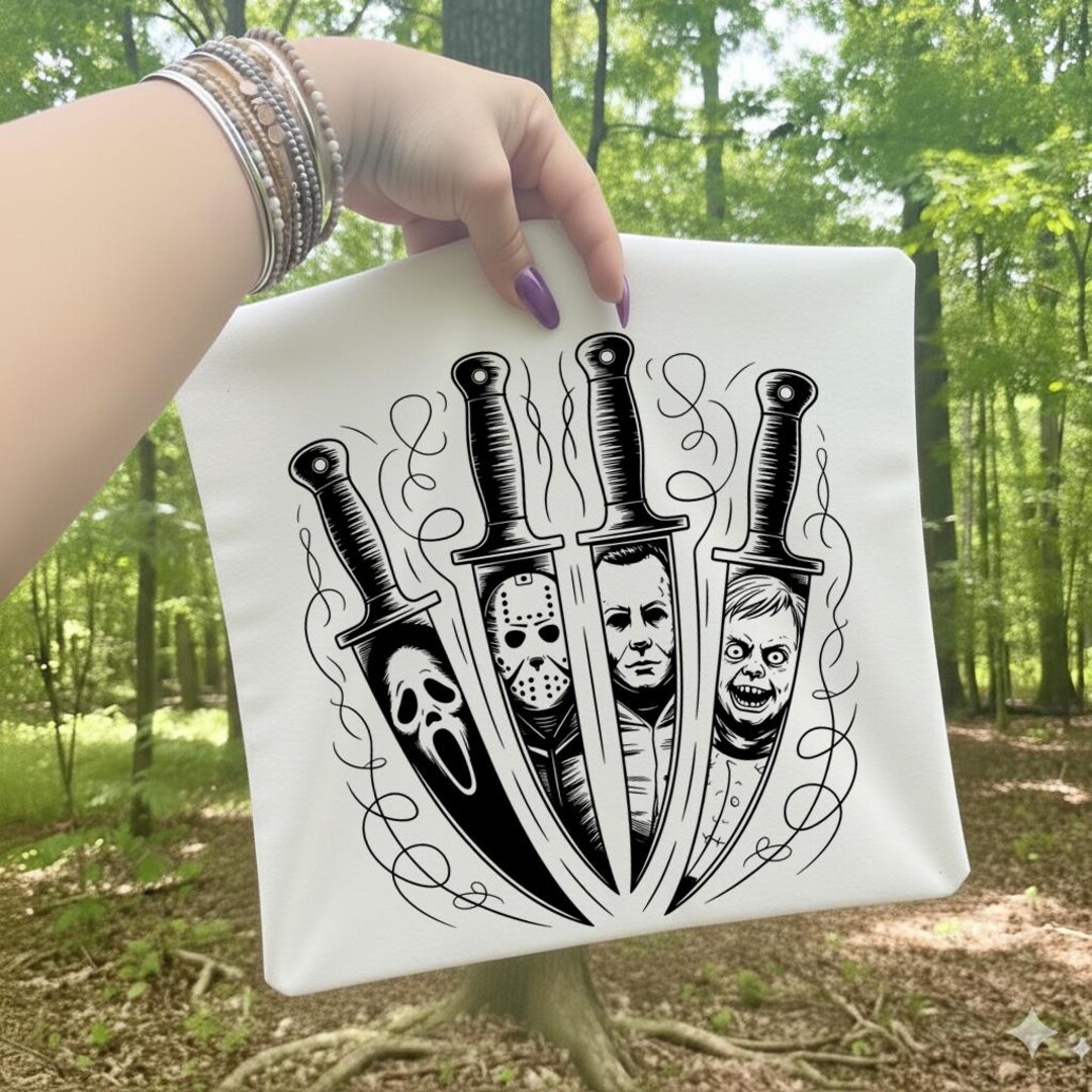 Horror Movie Killers Knife PNG Sublimation-scream Jason Michael Chucky ...