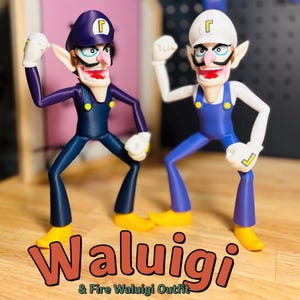 Waluigi - Fire Waluigi- Super Mario Custom Collectible - Customizable ...