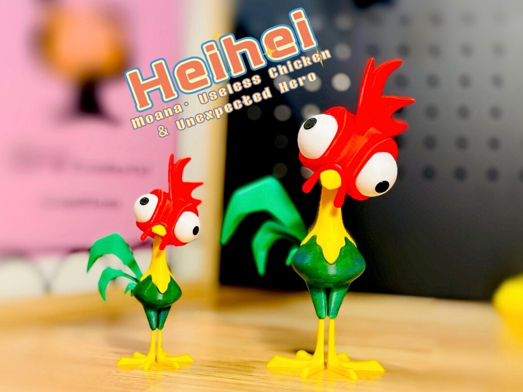 Heihei Figure – Moana Inspired Disney Gift | Hand-painted 3D Print ...
