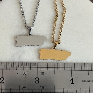 Puerto Rico Map Necklace, Puerto Rico Jewelry Gift Ideas, Gift Ideas ...