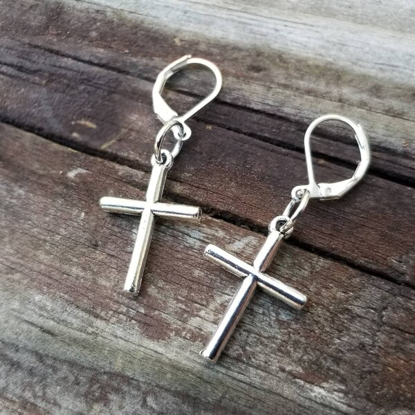 Cross Earrings - Etsy