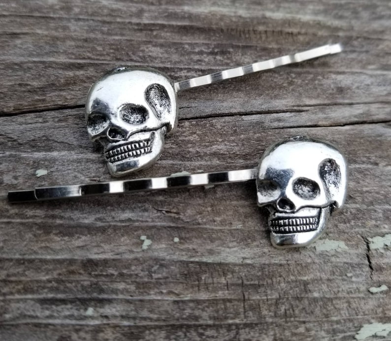 Skull Skull Pin Skull Bobby Pin Skull Hair Clip Skeleton - Etsy