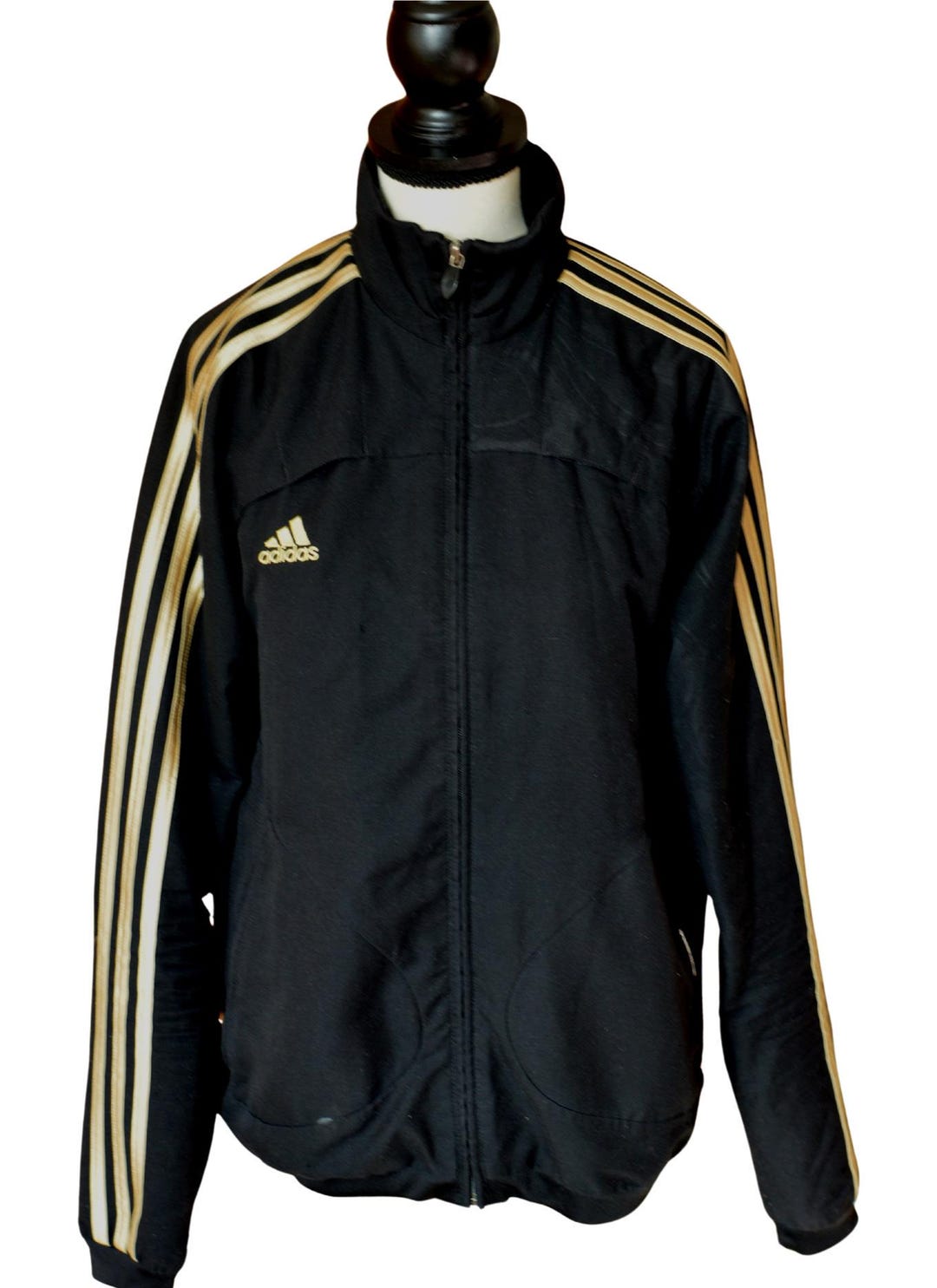 Women's / Men's Adidas 00s Black Gold Stripes Sports Fashion Jacket ...
