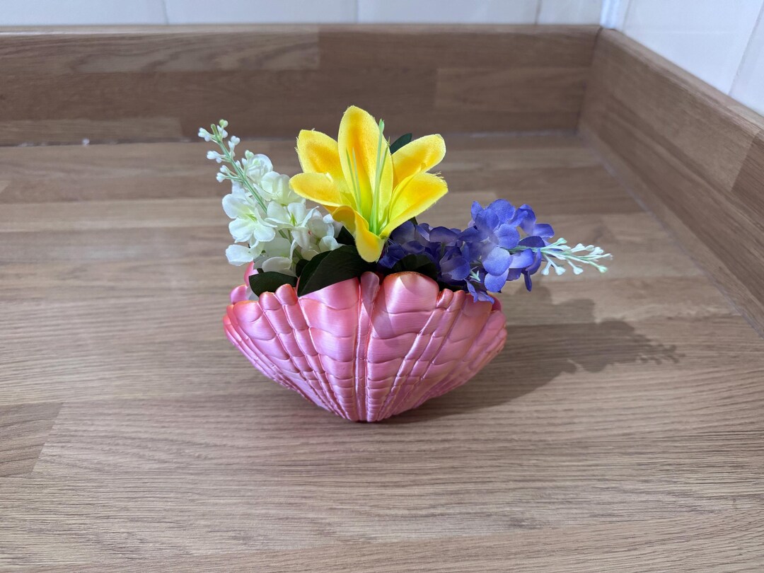 Clam Shell Vase Gift 3D Printed Vase Unique Gift Vase Art Gift for ...