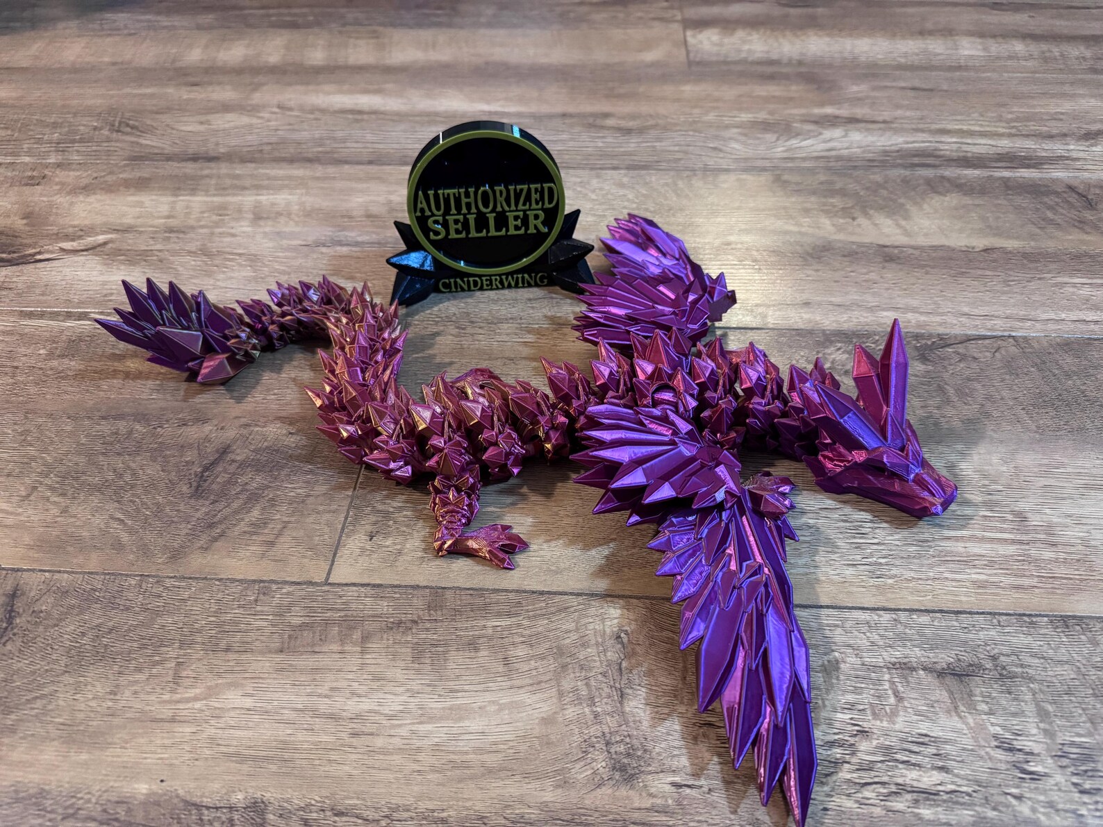 Crystal Wing Dragon - 3D Printed Dragon - Articulated Dragon - Gift ...