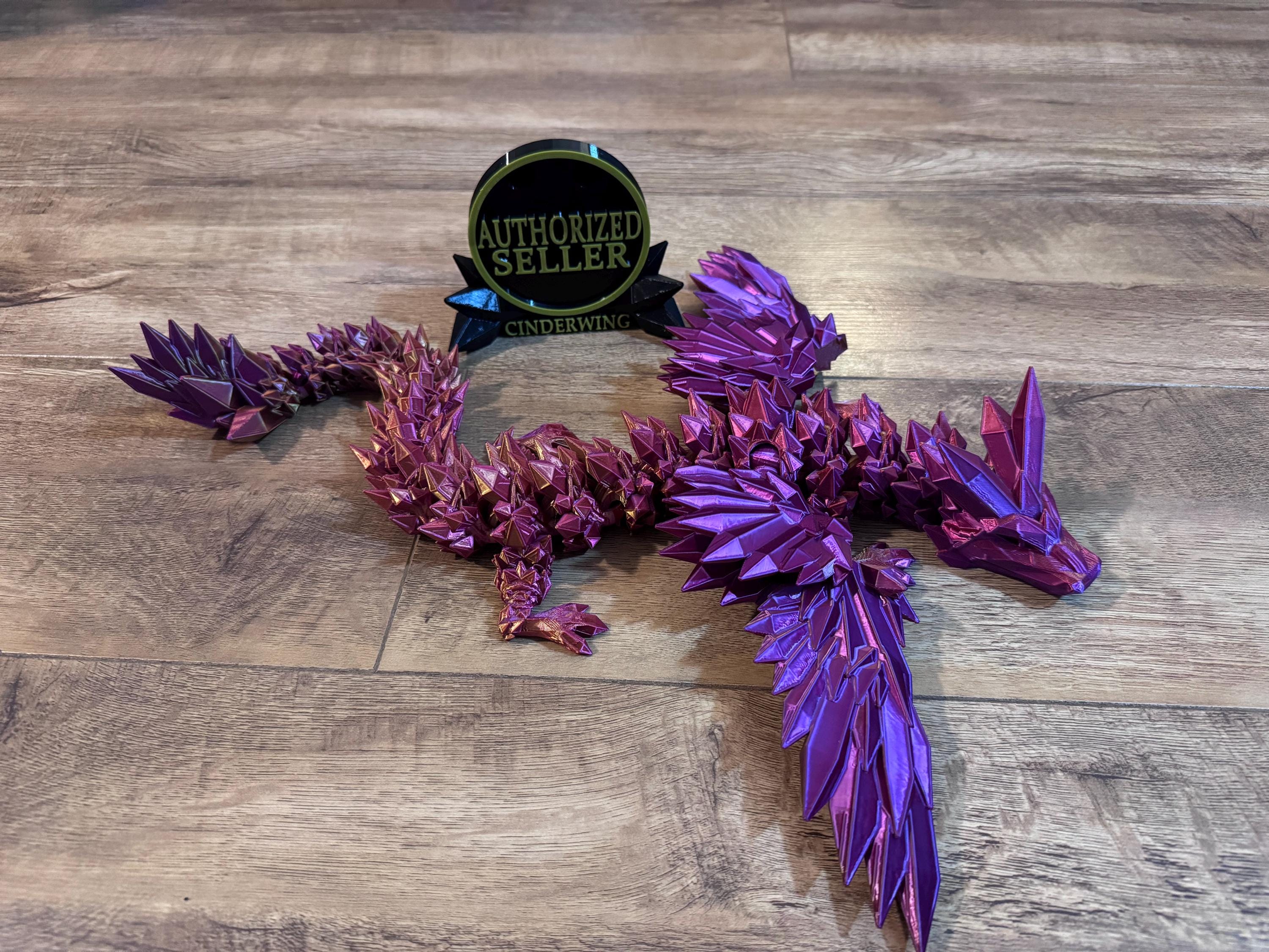 Crystal Wing Dragon - 3D Printed Dragon - Articulated Dragon - Gift ...