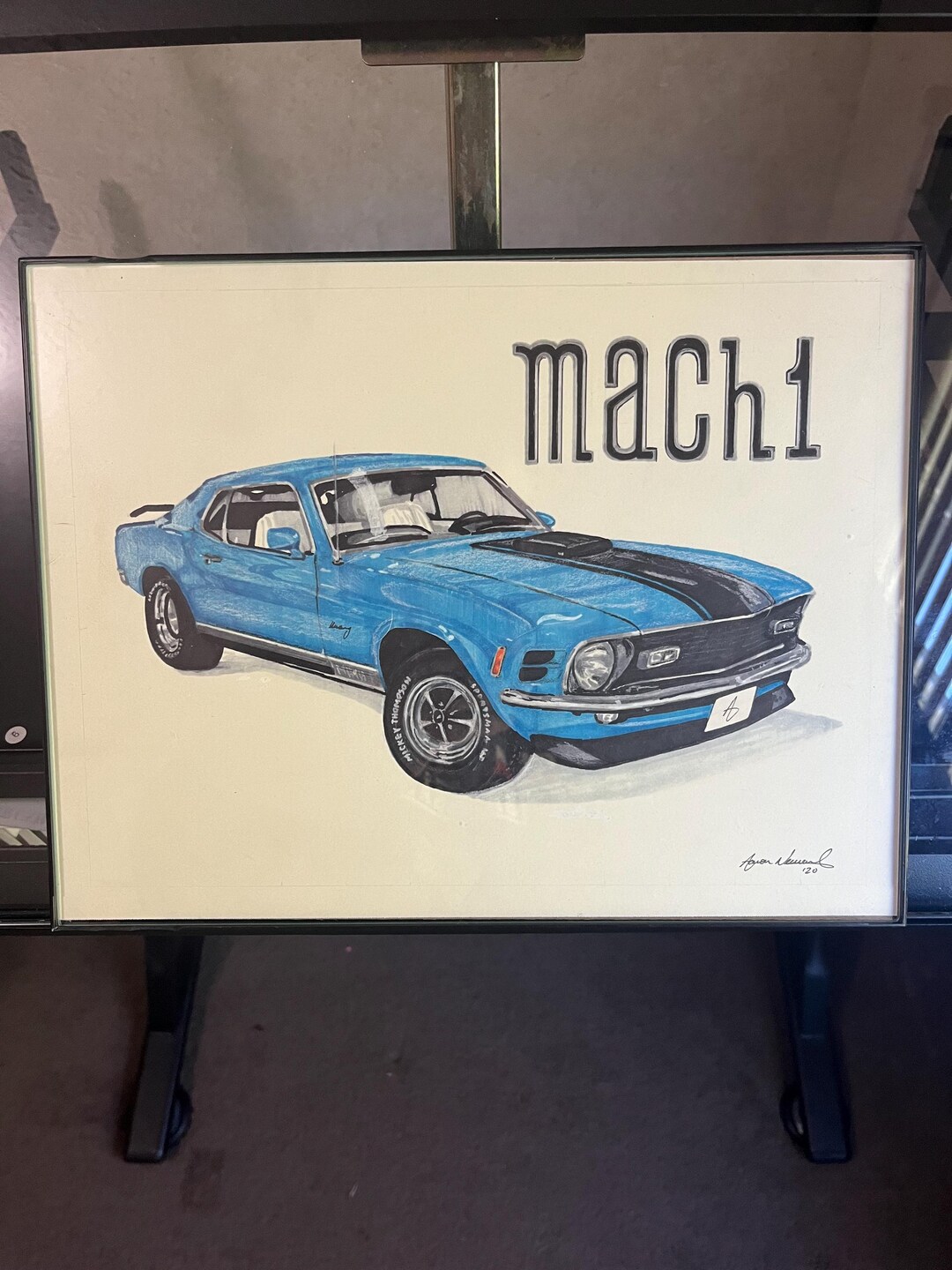 Mach 1 Mustang Marker Drawing - Etsy
