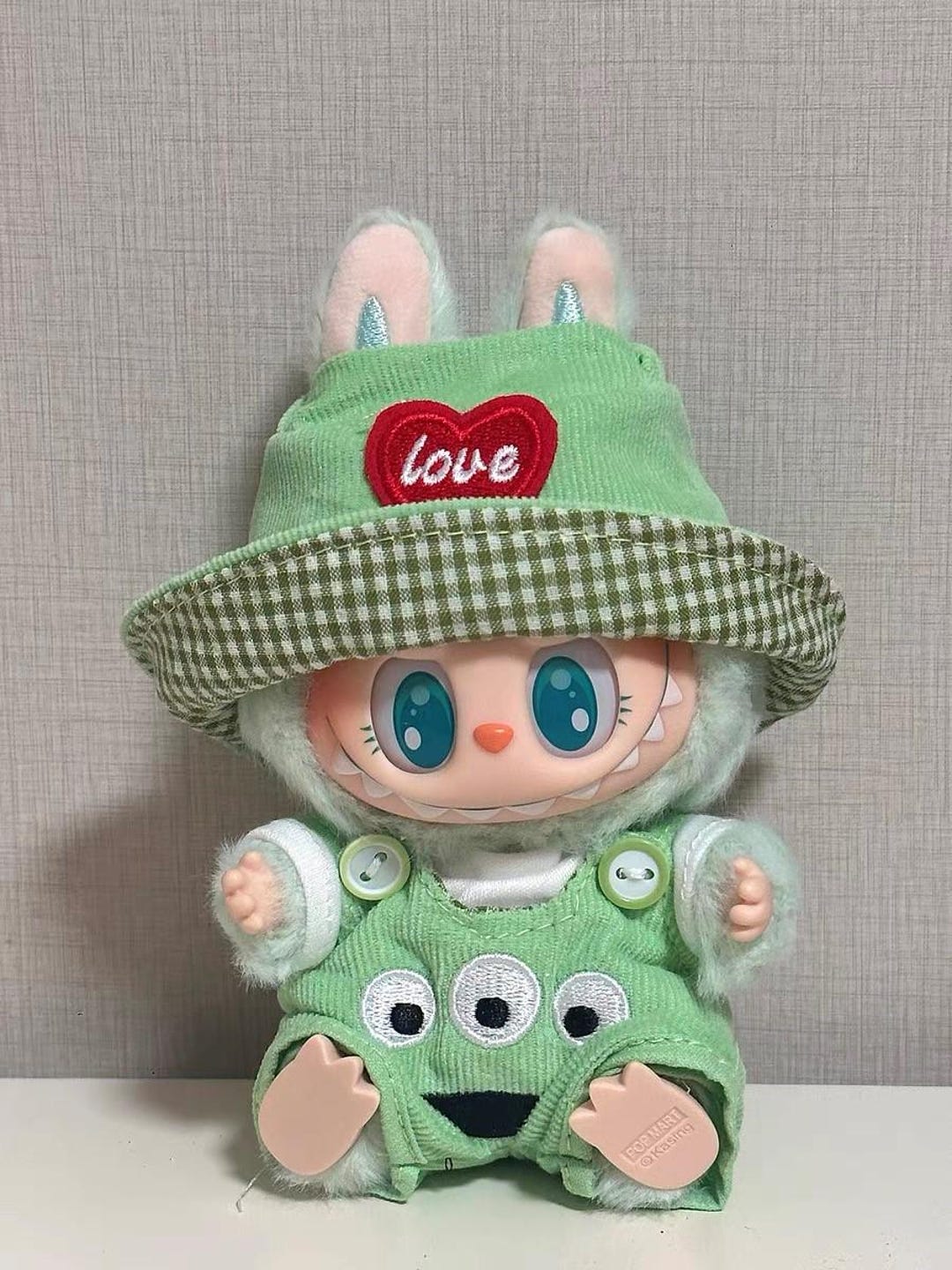 Labubu Clothes Green Bib Pants With Hat - Etsy
