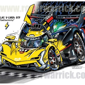 Cadillac Lmdh GTP Car-toon - Etsy