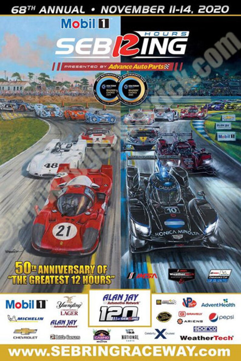 2020 Sebring 12 Hours Poster - November Race Edition - Etsy
