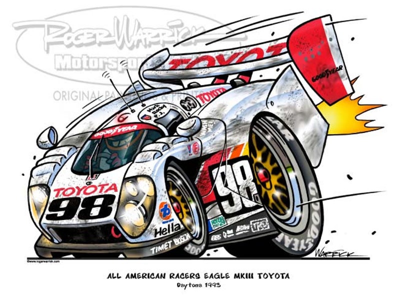 Toyota GTP Car-toon - Etsy