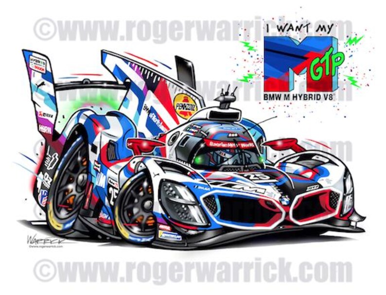 BMW M Hybrid V8 GTP Car-toon - Etsy