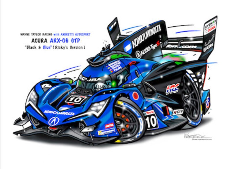Wtr-andretti / Acura ARX-06 GTP Car-toons (#40 / #10) - Etsy