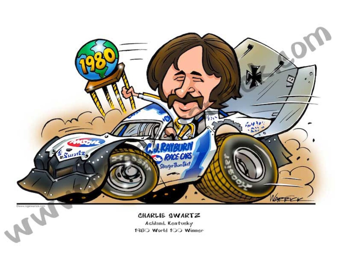 Charlie Swartz "car-icature" - Etsy