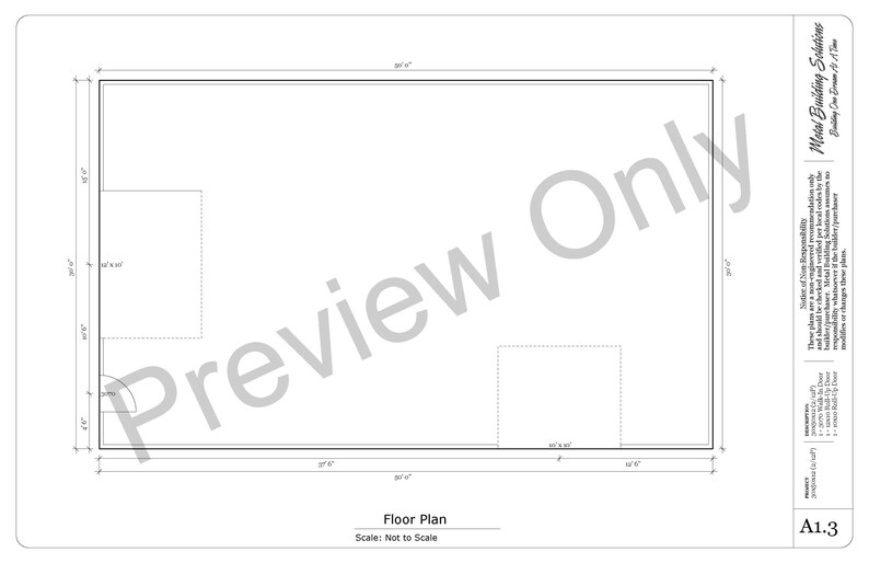 30' X 50' X 12' (2/12P) Weld up Metal Building (bill of Material ...