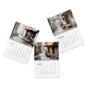 Wall Calendar | Parisian Cafe | Coffee Shop | Coffee Lovers | Vintage ...