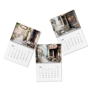 Wall Calendar | Parisian Cafe | Coffee Shop | Coffee Lovers | Vintage ...