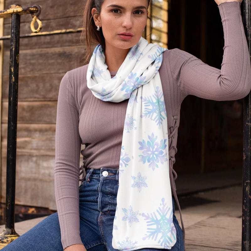 Snowflake Scarf - Etsy