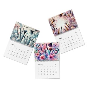 Wall Calendar | Cosmo | Beauty | Salon | Watercolor | Unique | Makeup ...