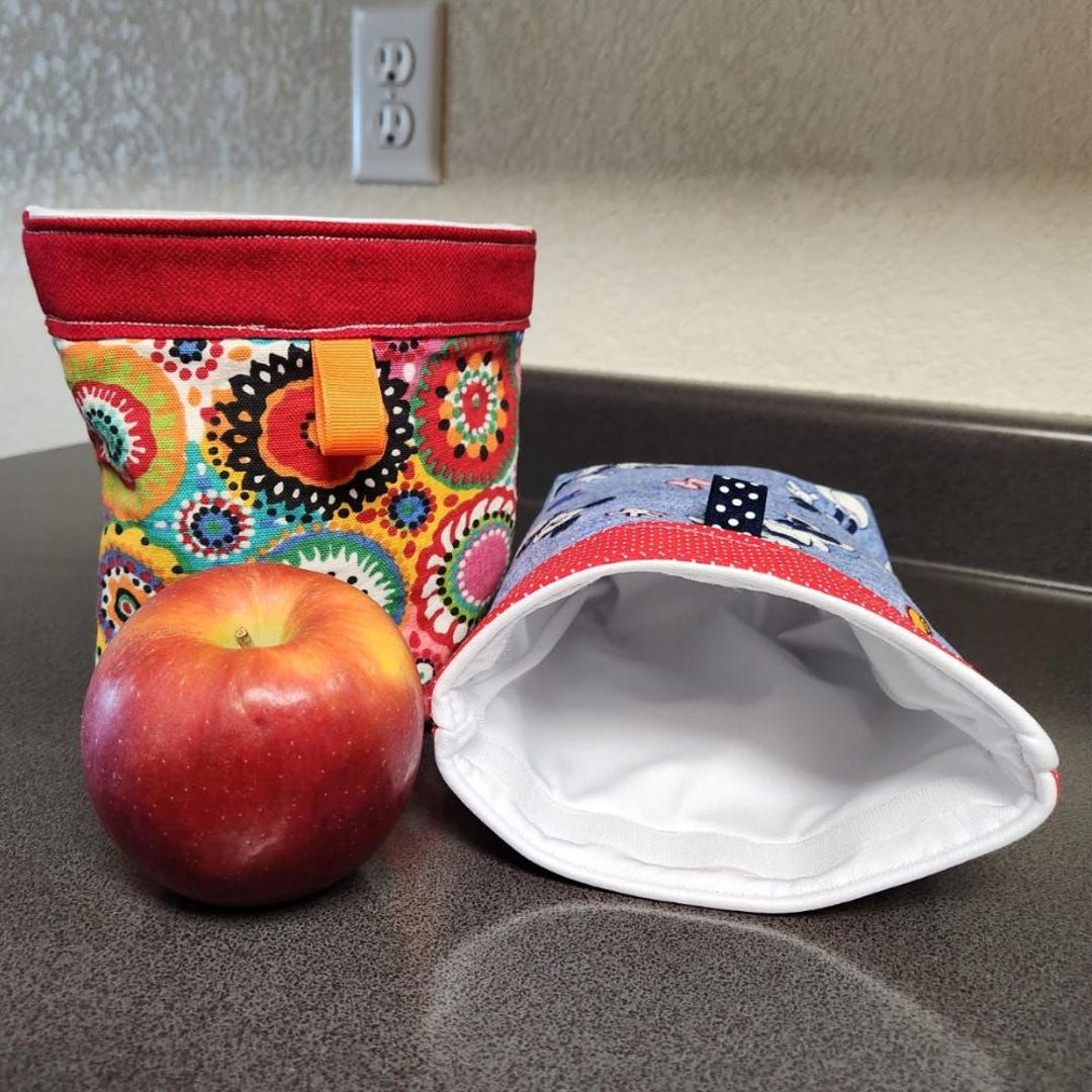Reusable Cloth Snack Bags With Food-safe Liner Reusable Snack Bag ...