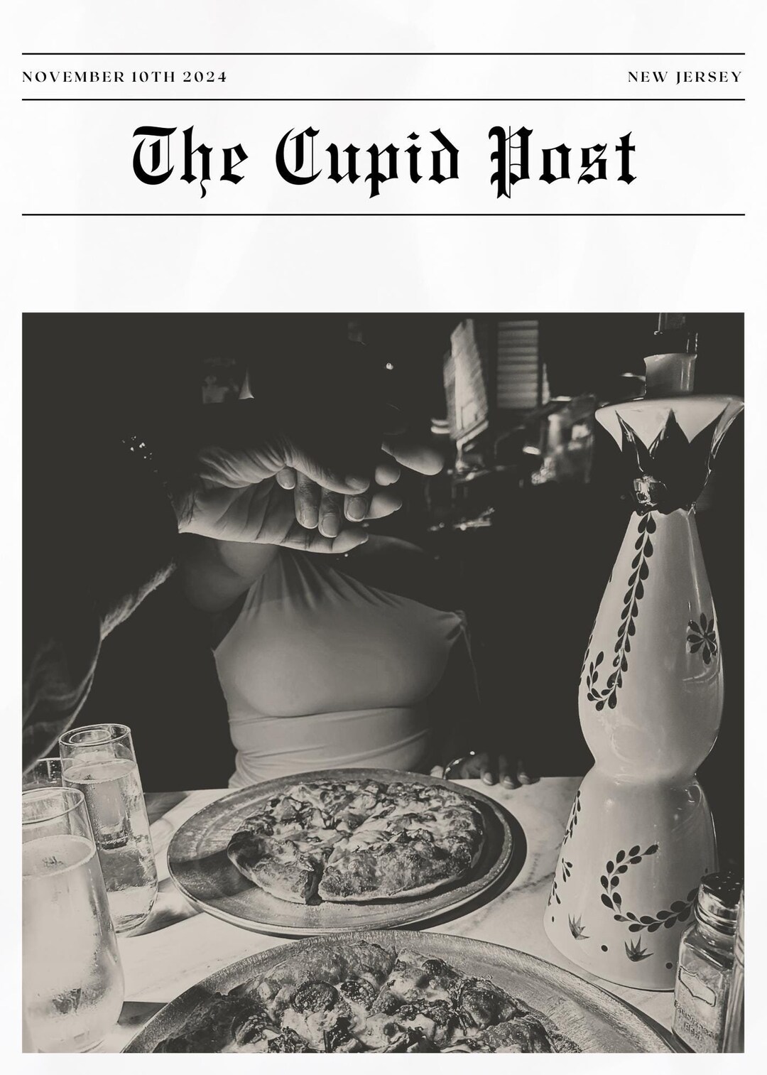 Black and White Vintage Will You Be My Girlfriend Newsletter Booklet ...