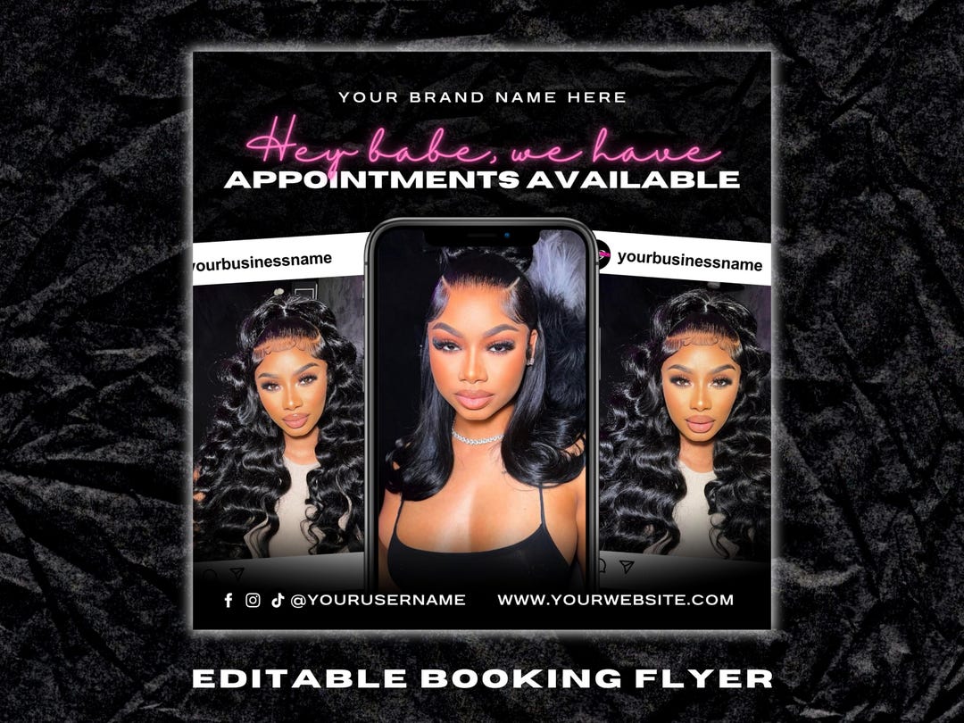 Editable Booking Flyer, Book With Me, Books Open, Appointments ...