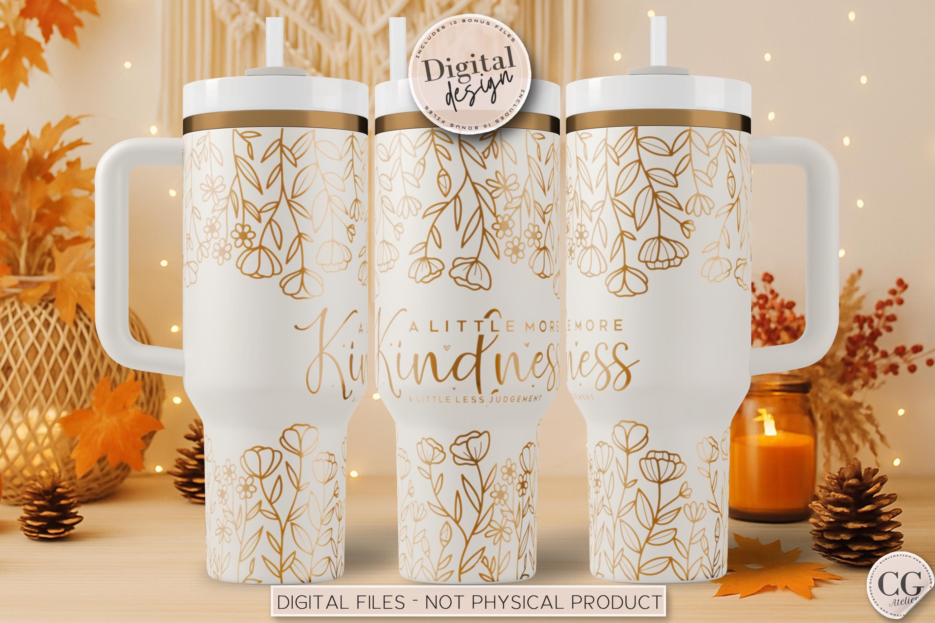 Positive Affirmations PNG, 40oz Laser Engraved, Wildflower Designs ...