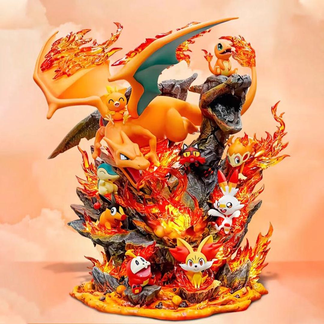 Charizard Figure Figurine Pokémon Fire-type Collection | Light-up ...